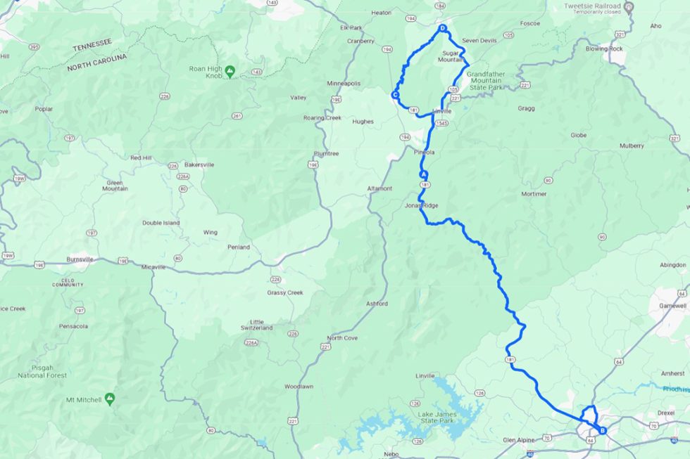 Snake 421 Motorcycle Ride information